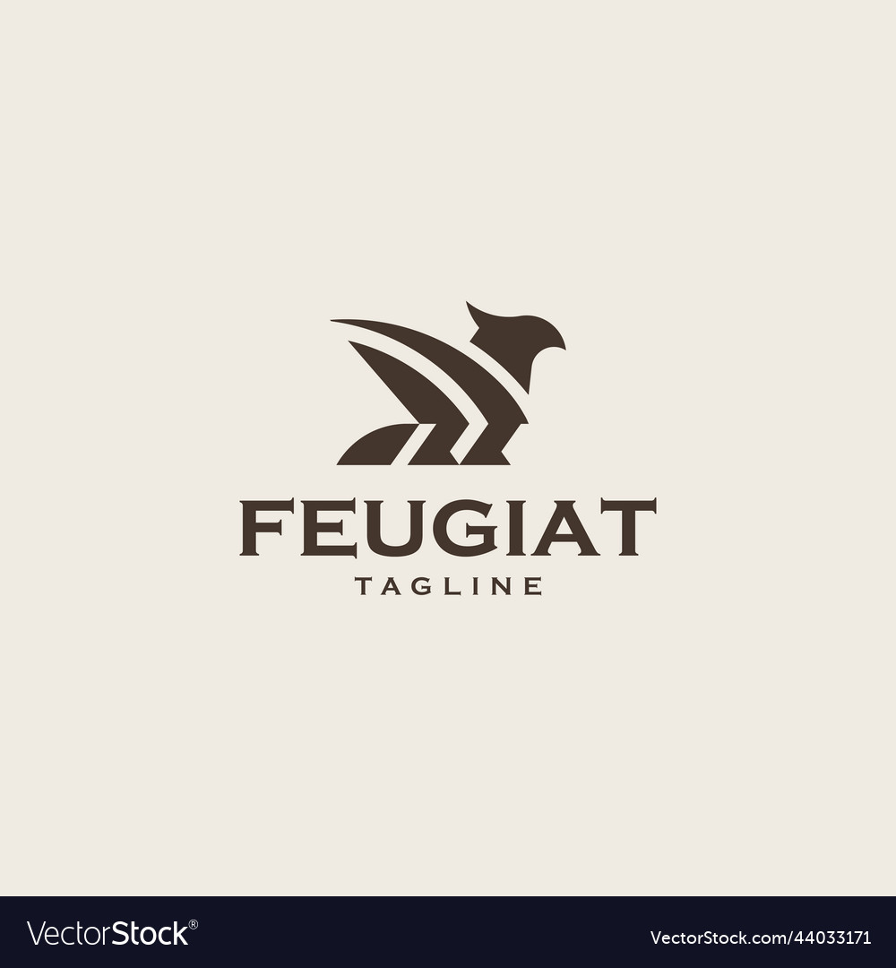 Simple eagle logo template universal creative Vector Image
