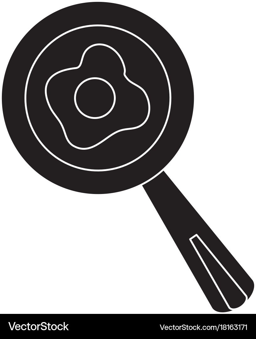 Skillet and turner kitchen utensils Royalty Free Vector
