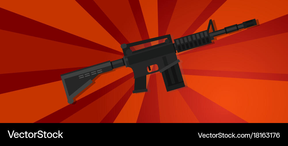 Arm assault rifle military war forces revolution Vector Image