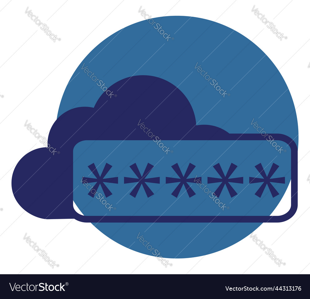 Cloud security on a white background Royalty Free Vector