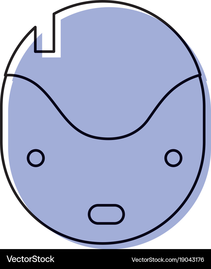 Color technology robot head with eyes and mouth Vector Image
