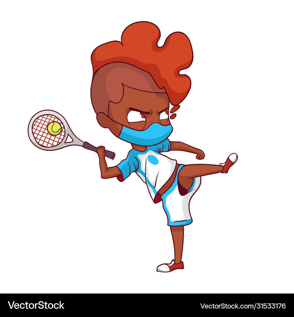 Colorful a child in face mask Royalty Free Vector Image