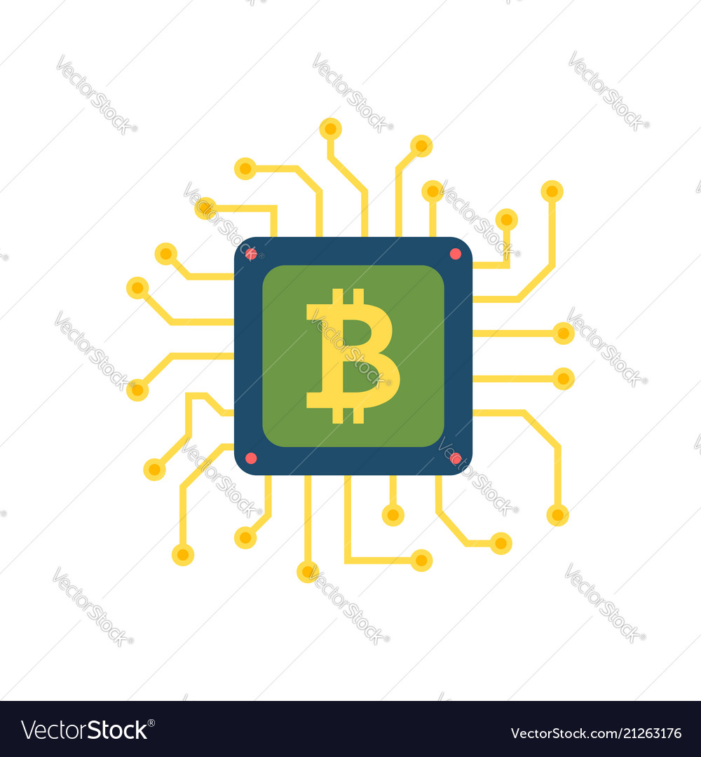 Cpu mining flat icon Royalty Free Vector Image Cpu mining flat icon Royalty Free Vector Image