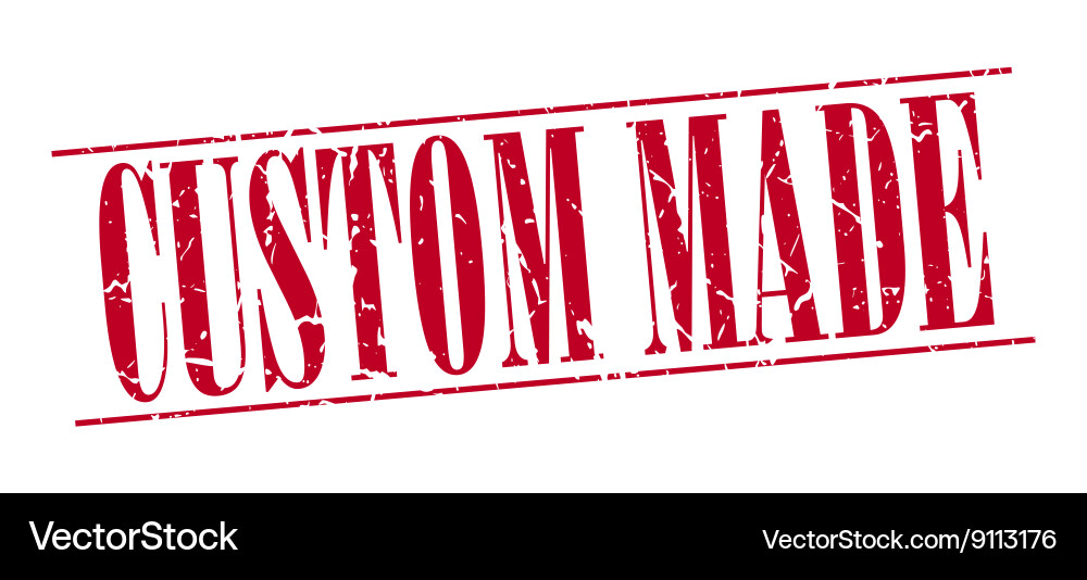 Custom made red grunge vintage stamp isolated Vector Image