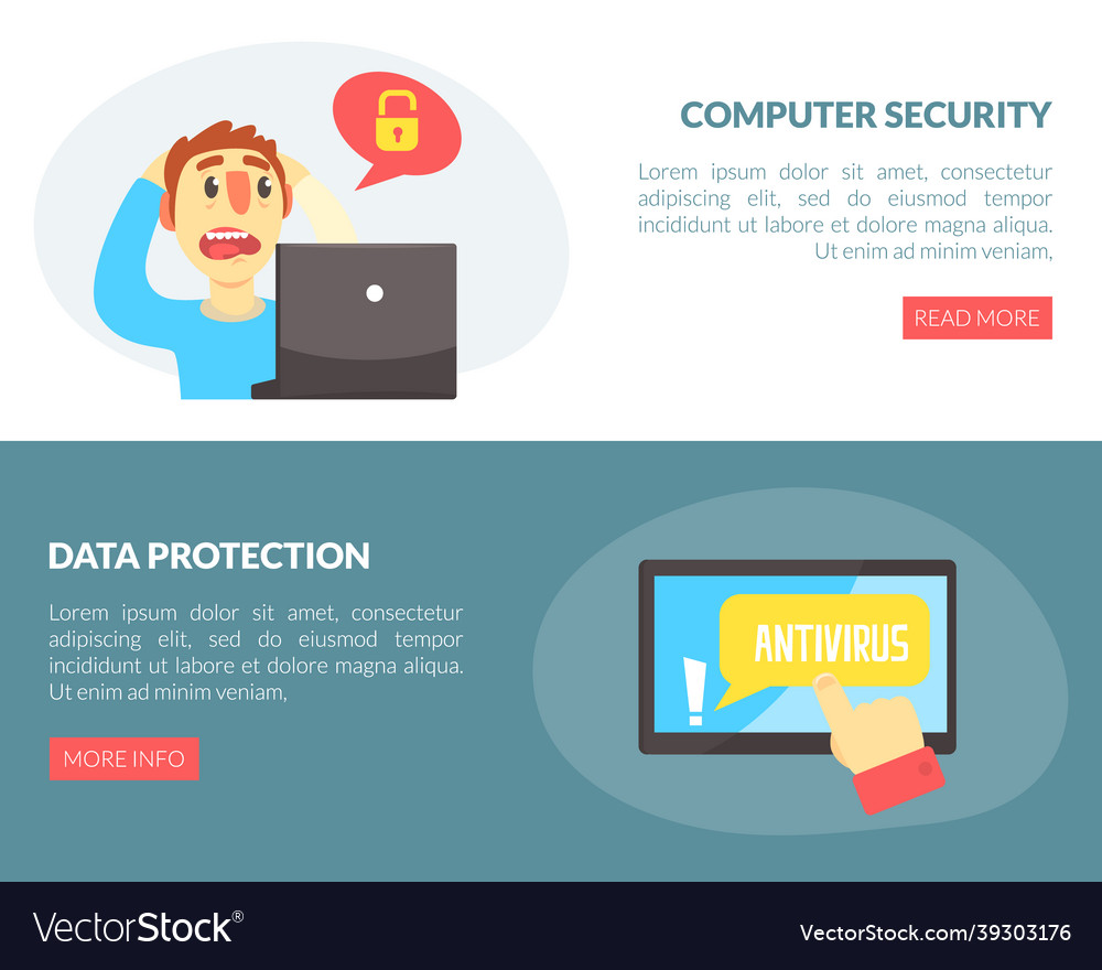 Digital and mobile security from hacker attack Vector Image