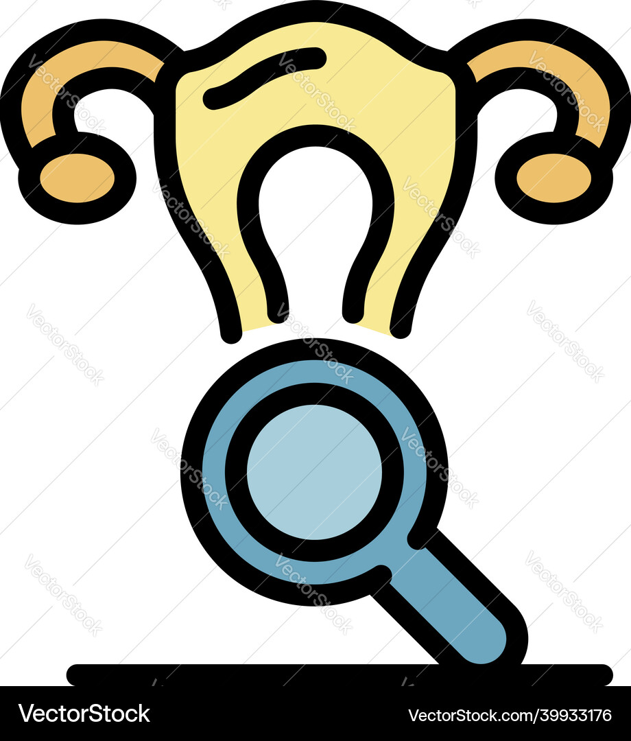 Gynecologist icon color outline Royalty Free Vector Image
