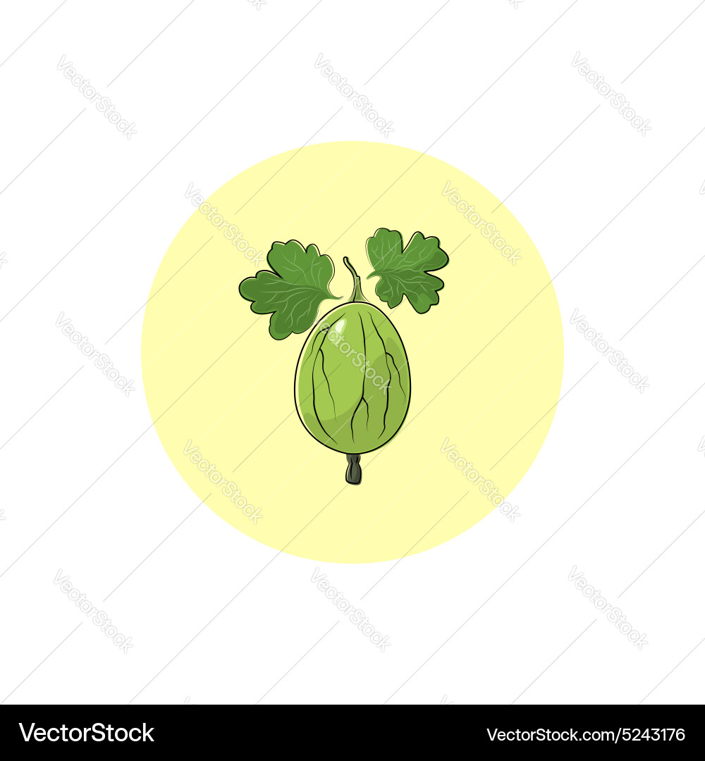 Icon colorful gooseberry Royalty Free Vector Image