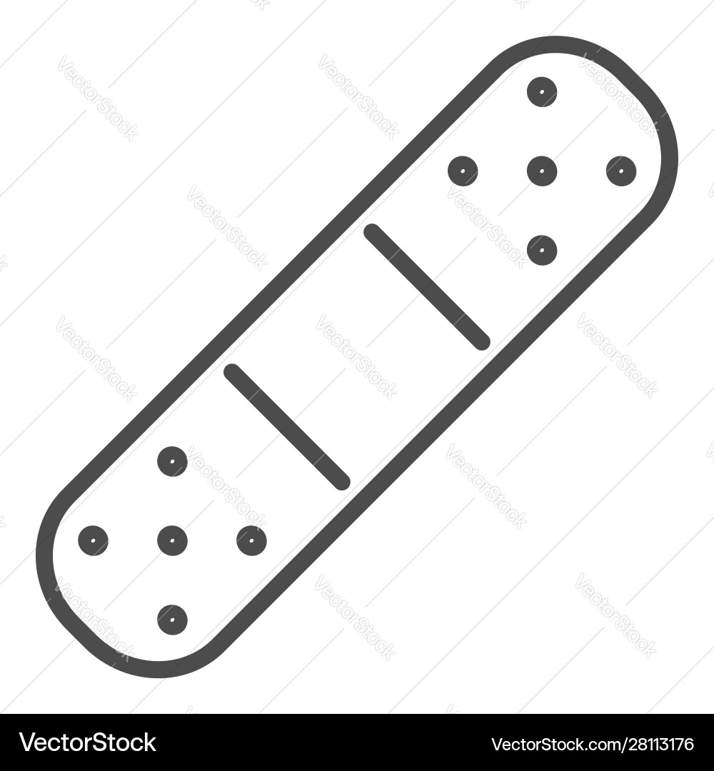 Plaster line icon high quality black outline logo Vector Image