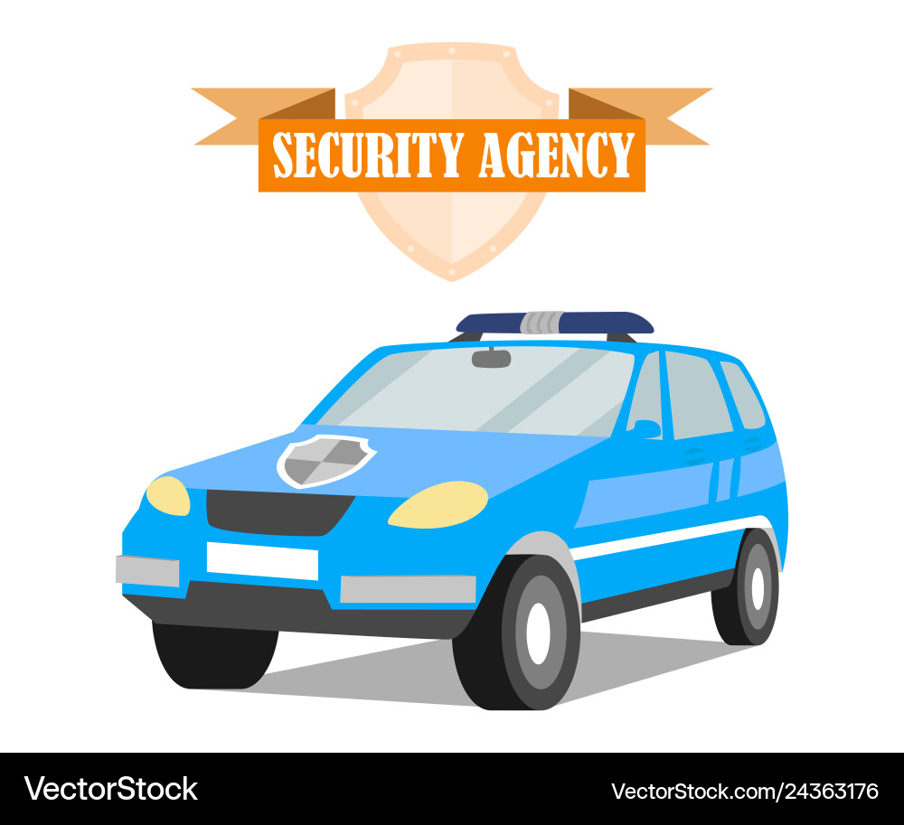Security agency corporate car poster template Vector Image