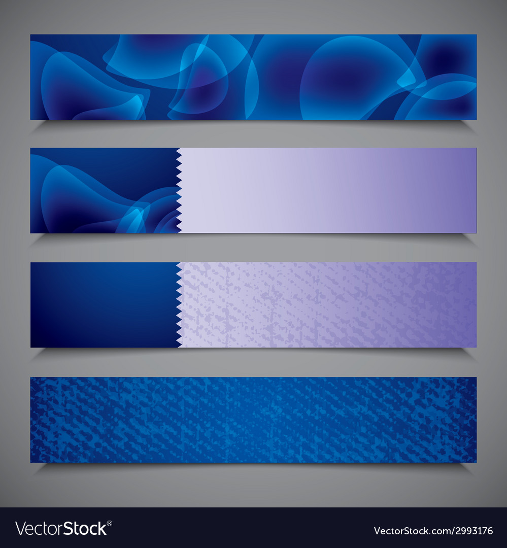 Set of abstract bright blue banners Royalty Free Vector