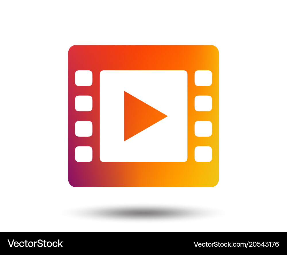 Video sign icon frame symbol Royalty Free Vector Image