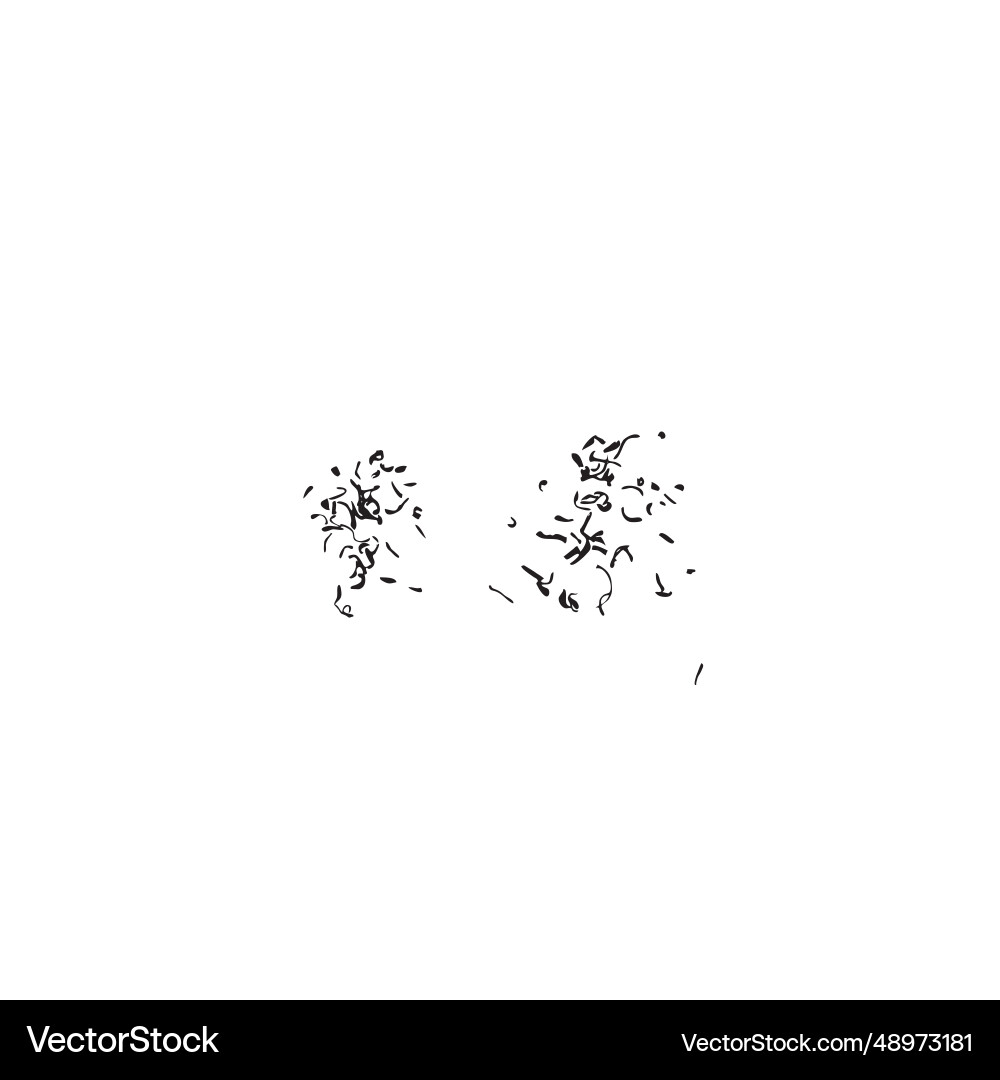 Black tea leaves icon dry pile Royalty Free Vector Image