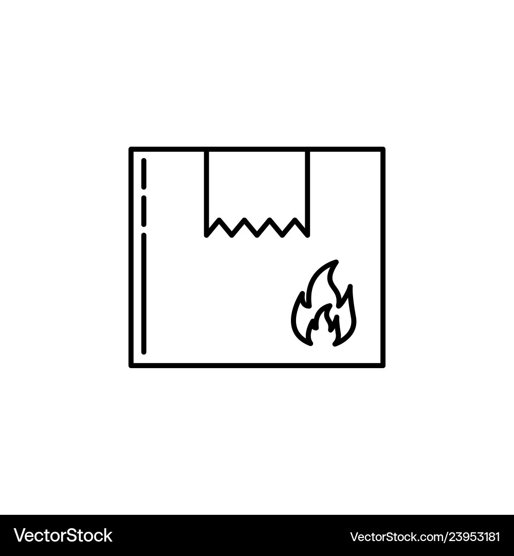 Box parcel signs and symbols can be used for web Vector Image