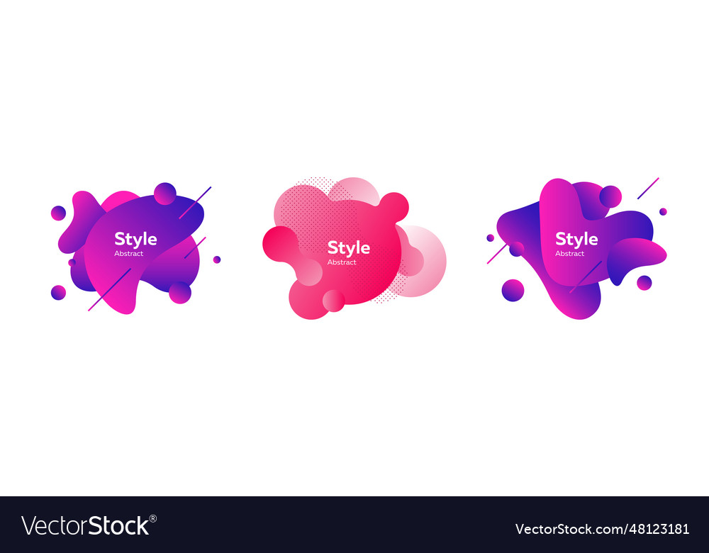 Bright creative elements with text samples Vector Image