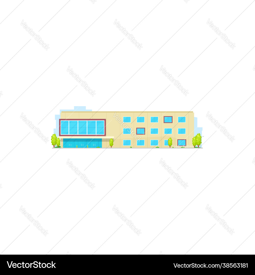 Building exterior facade urban construction house Vector Image
