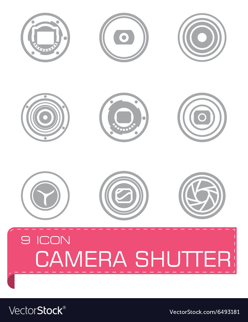 Camera shutter icon set Royalty Free Vector Image Camera shutter icon set Royalty Free Vector Image