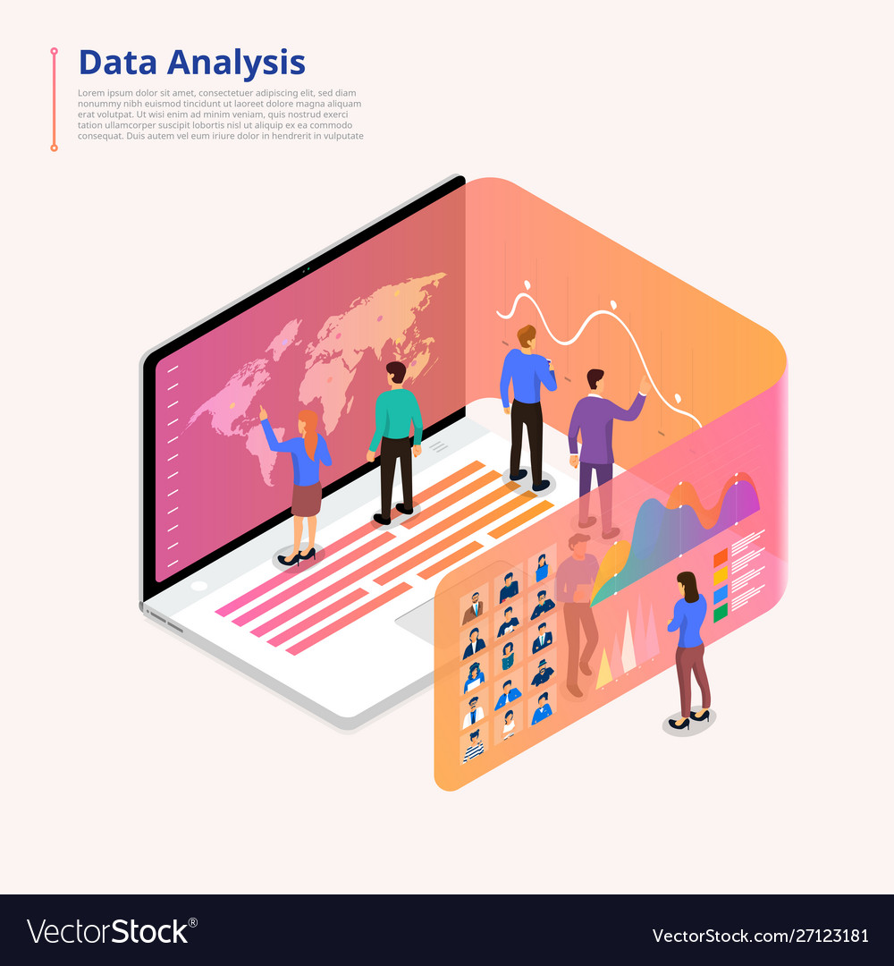 Data analytics tools Royalty Free Vector Image