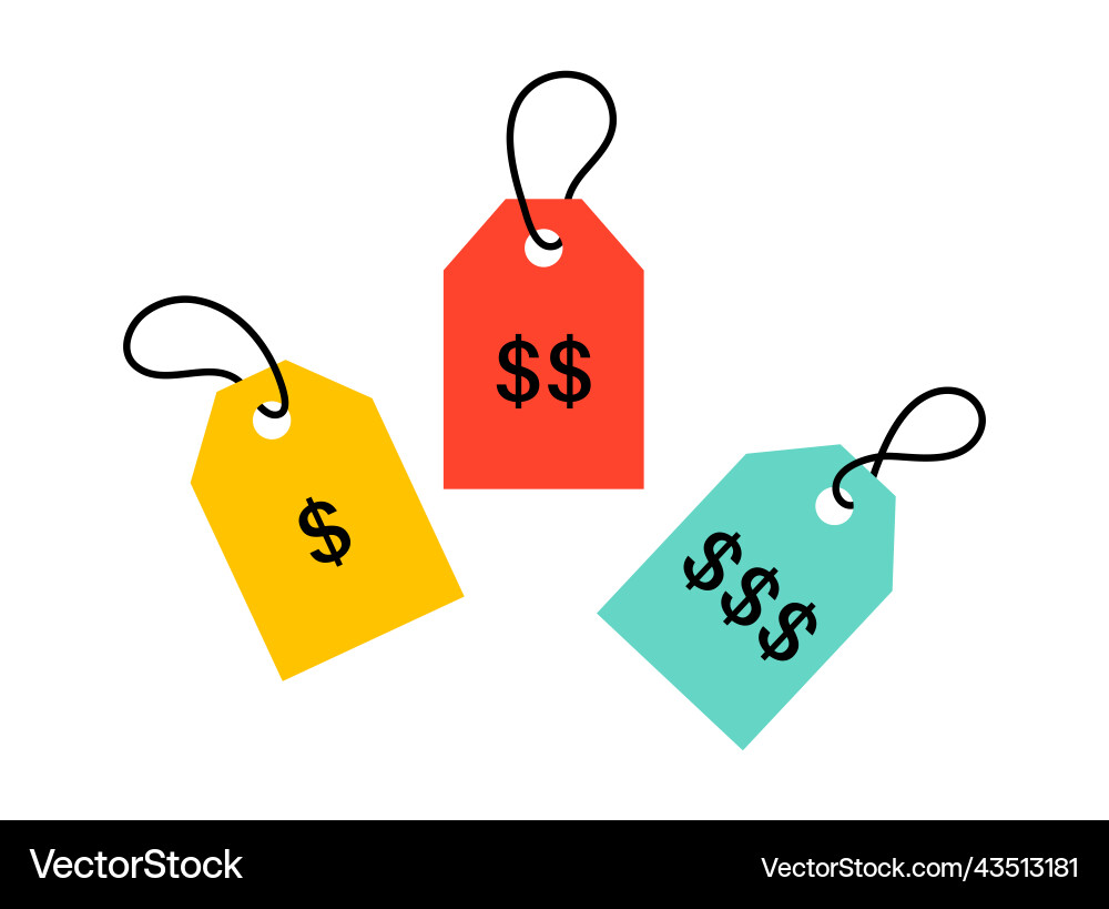 Discount price bage Royalty Free Vector Image - VectorStock