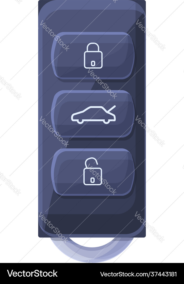 Driver smart car key icon cartoon style Royalty Free Vector