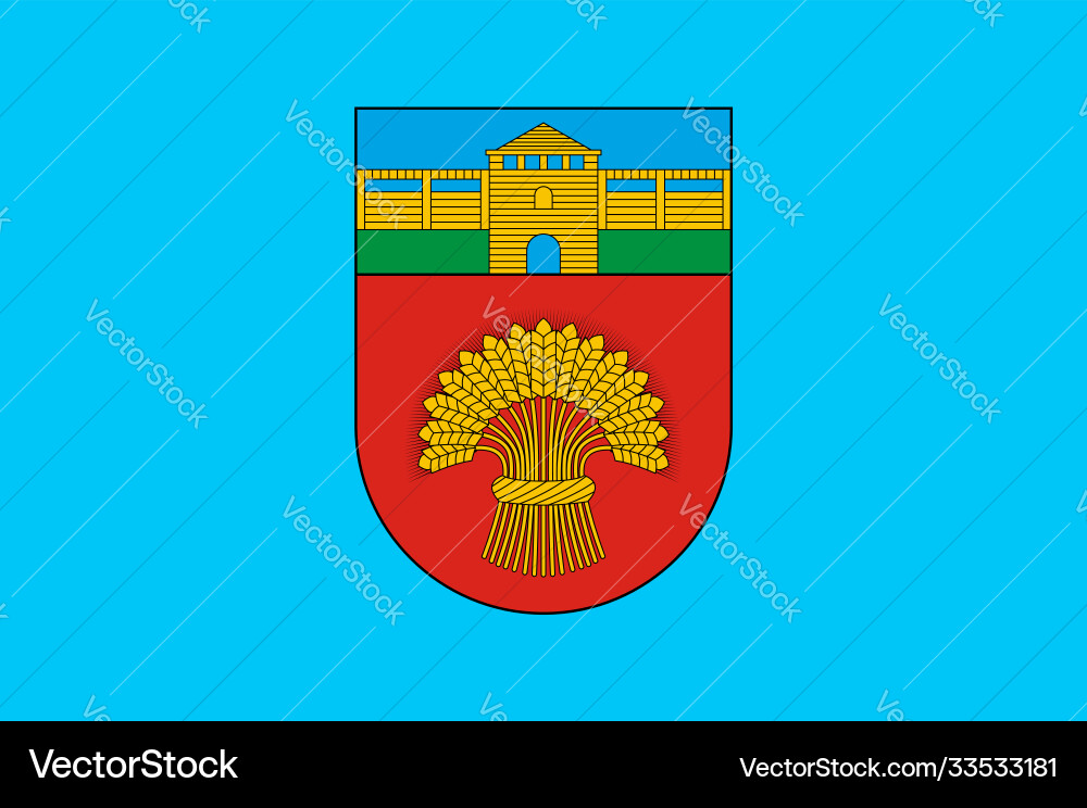 Flag minsk district in republic belarus Royalty Free Vector