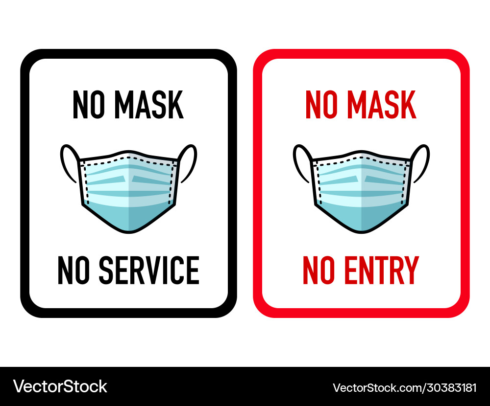 No mask shop stickers Royalty Free Vector Image