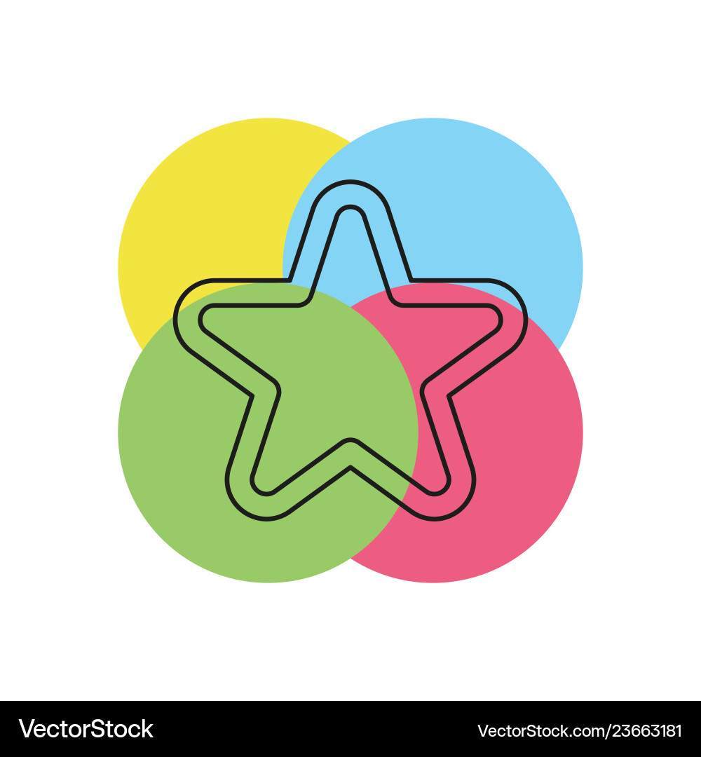 Star symbol rating or award shape Royalty Free Vector Image