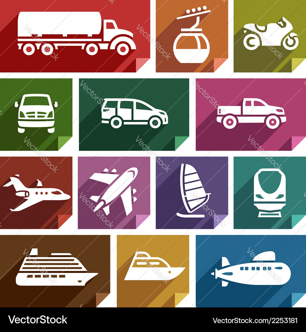 Transport flat icon-07 Royalty Free Vector Image