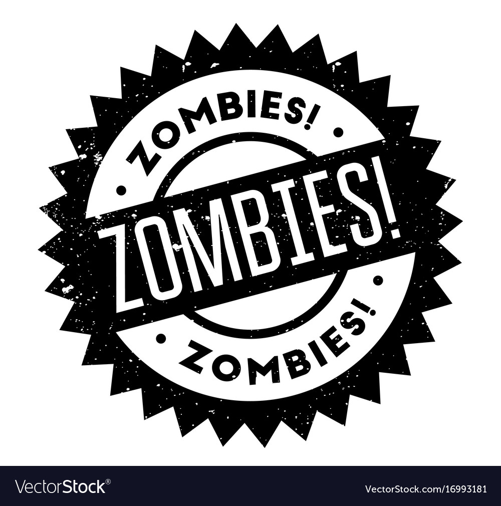 Zombies rubber stamp Royalty Free Vector Image