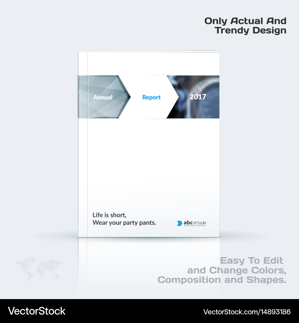 Annual report business abstract template Vector Image