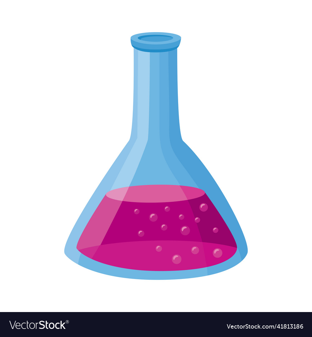 Chemistry lab flask Royalty Free Vector Image - VectorStock