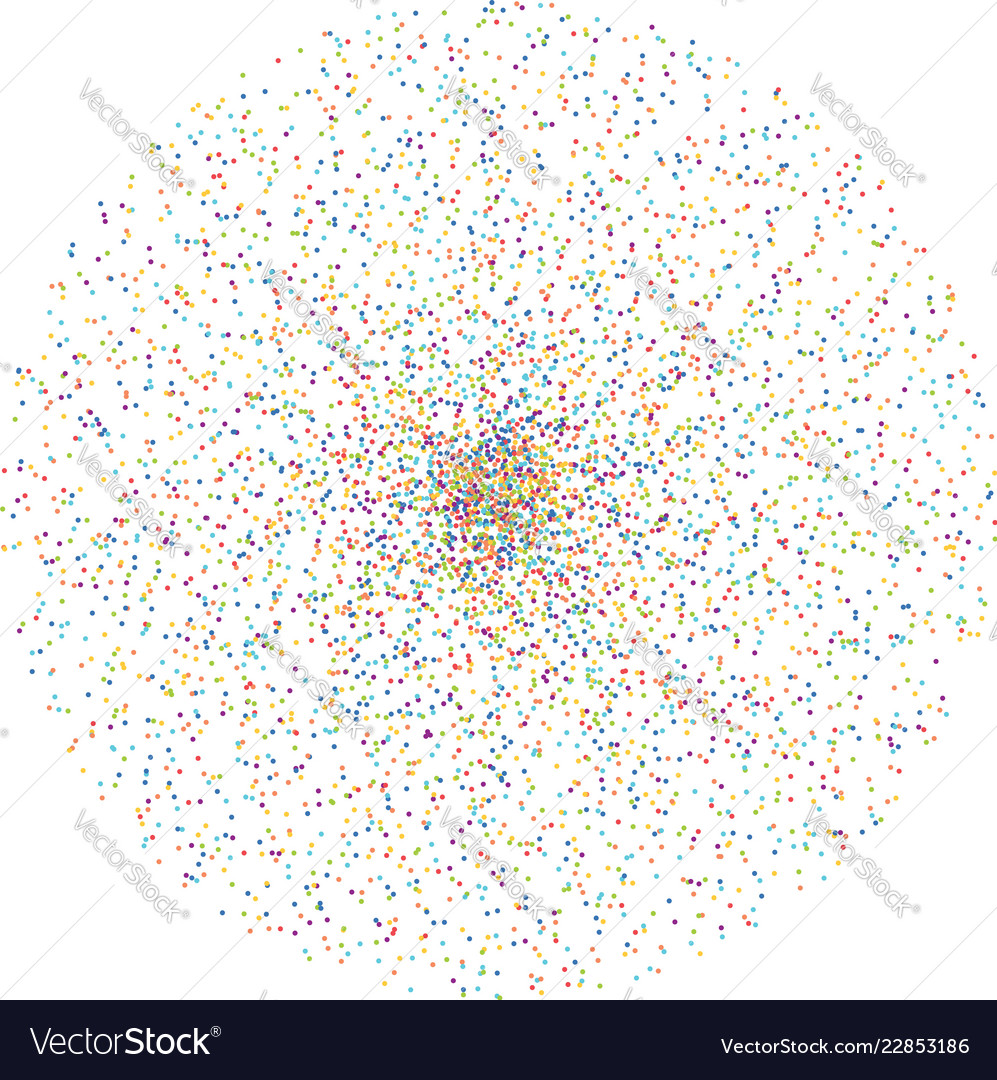 Colorful dots in circle form Royalty Free Vector Image