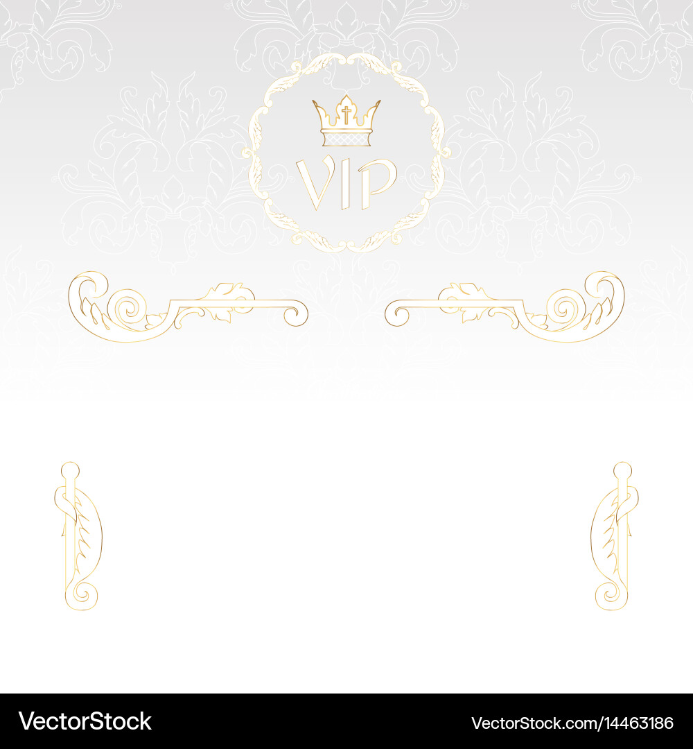 Elegant invitation for vip with a circular Vector Image