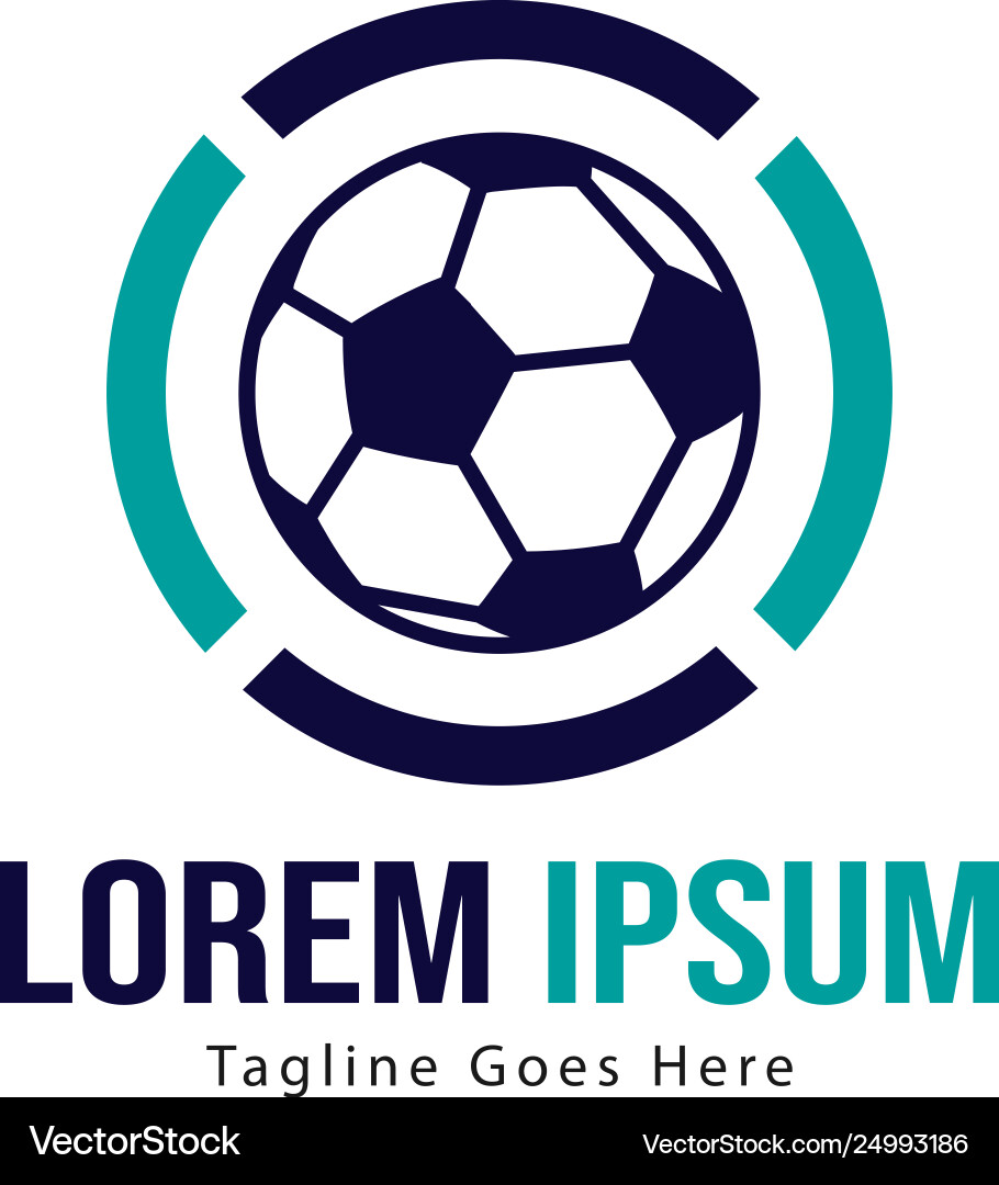 Football logo template design Royalty Free Vector Image