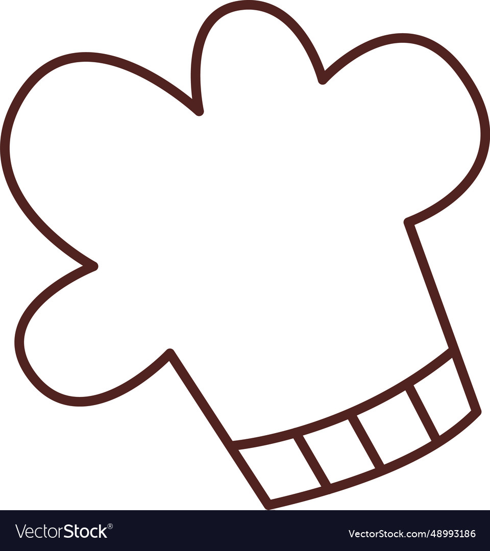 Lined chef cap Royalty Free Vector Image - VectorStock