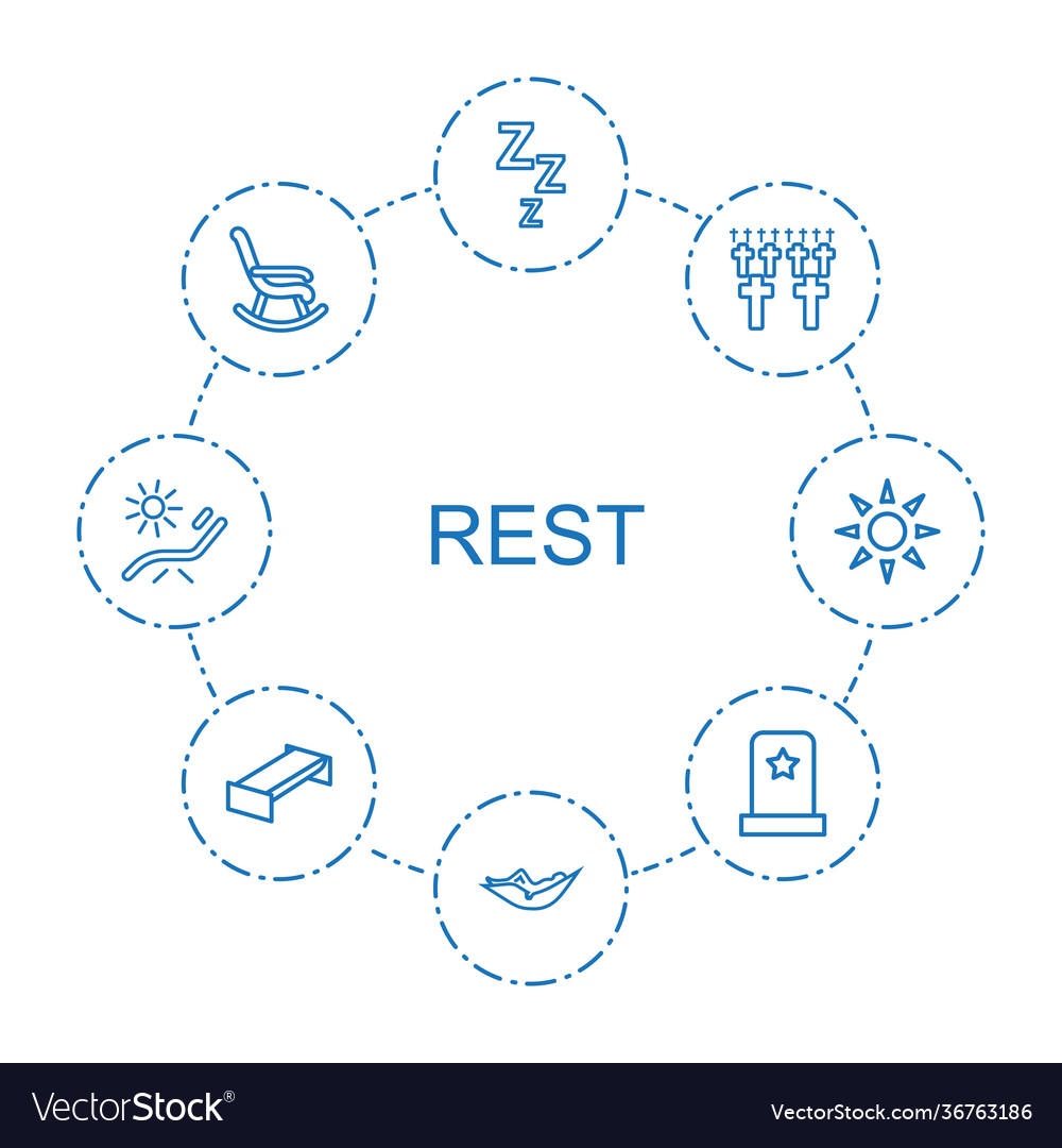 Rest icons Royalty Free Vector Image - VectorStock