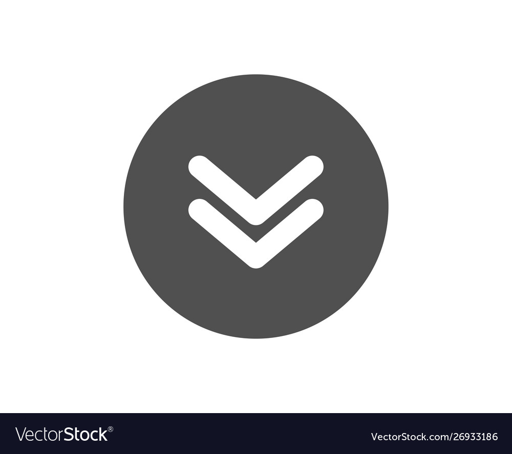 Scroll down button icon scrolling screen sign Vector Image