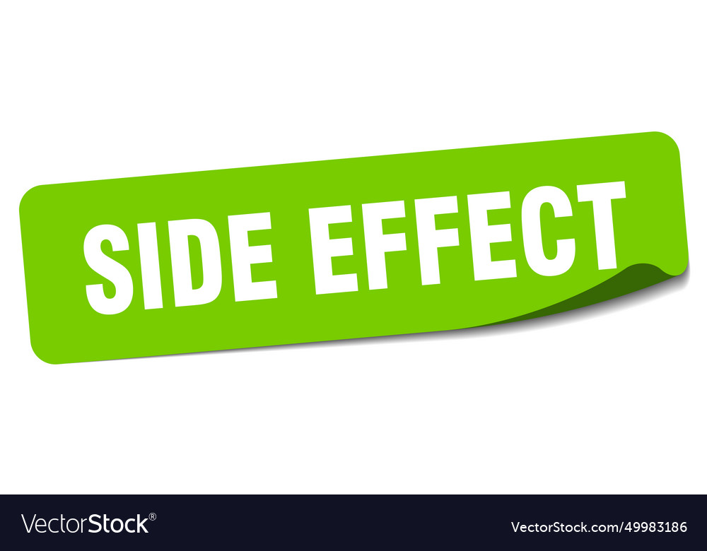 Side effect sticker side effect label Royalty Free Vector