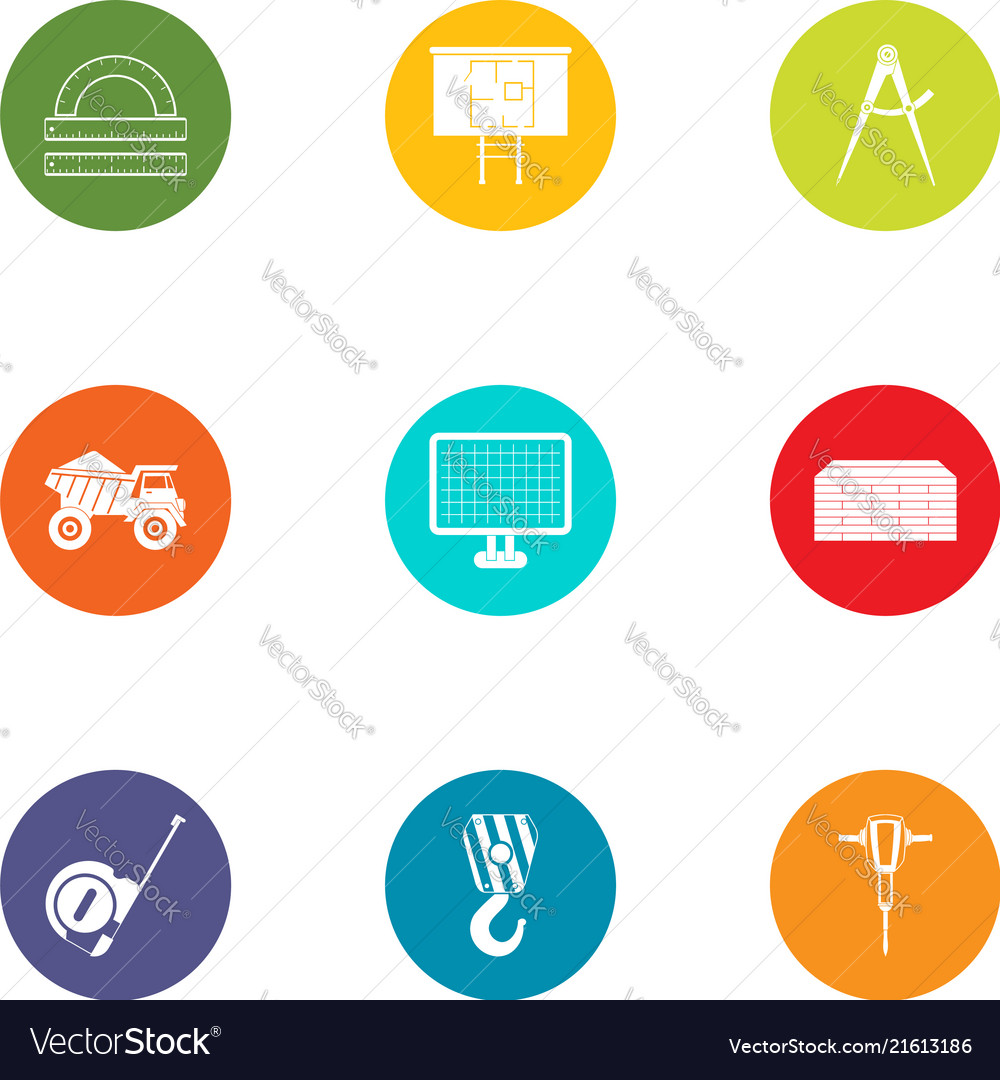 Subject icons set flat style Royalty Free Vector Image Subject icons set flat style Royalty Free Vector Image