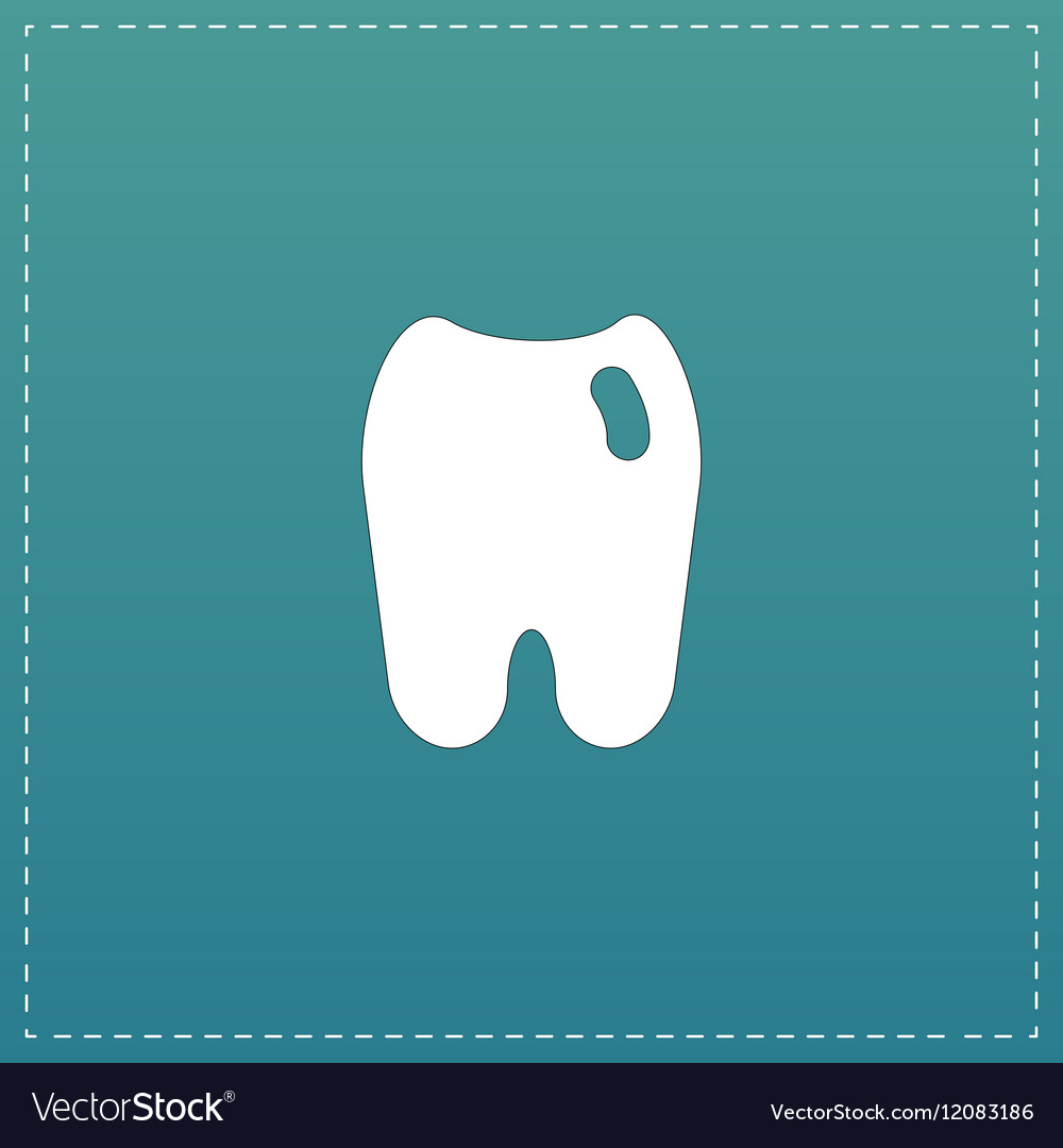 Tooth flat icon Royalty Free Vector Image - VectorStock
