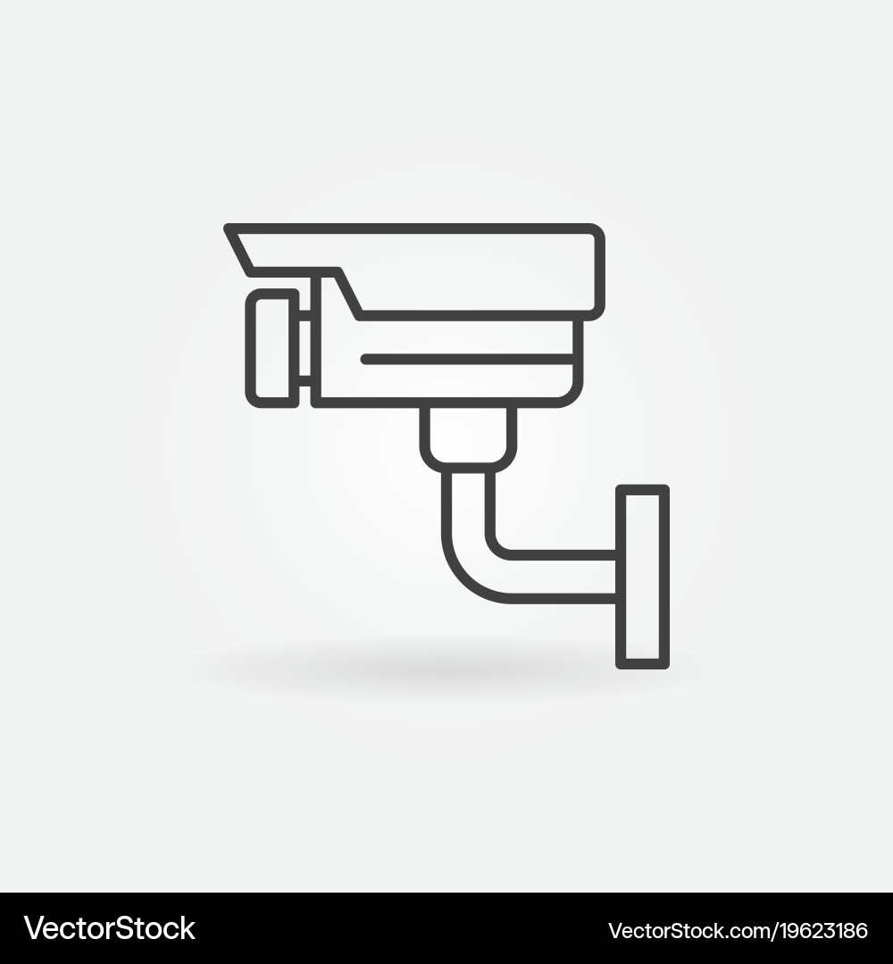 Video surveillance line icon cctv symbol Vector Image