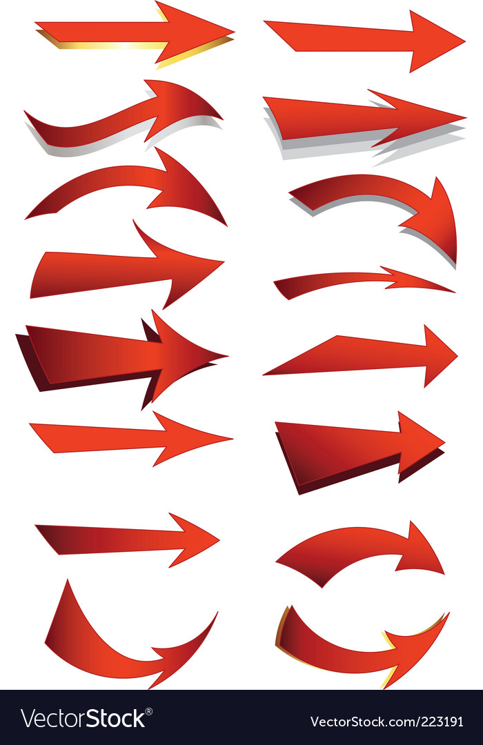 Arrow set Royalty Free Vector Image - VectorStock