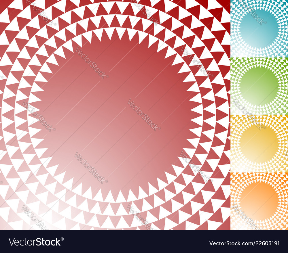 Circle with triangle pattern - textured circular Vector Image
