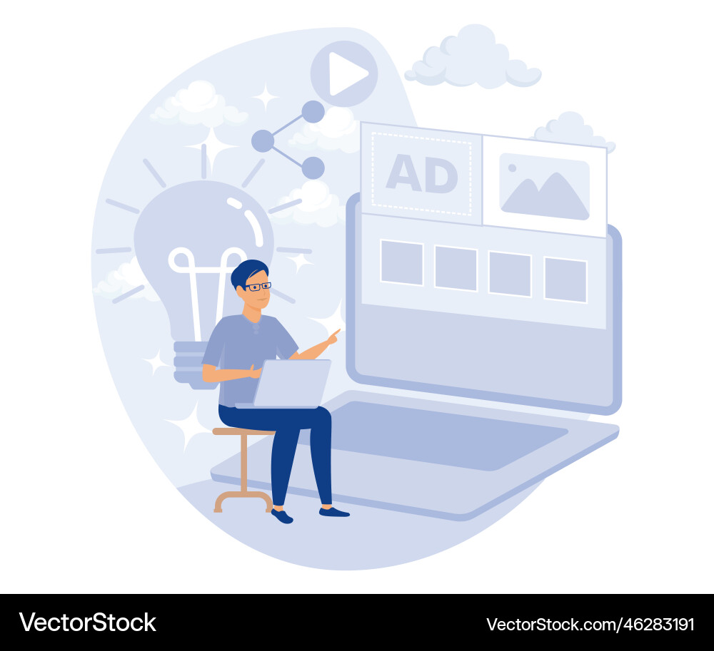 Digital marketing services seo specialist work Vector Image