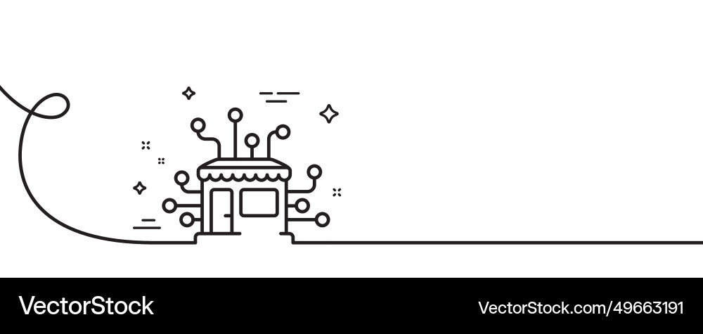 Distribution network line icon market store sign Vector Image