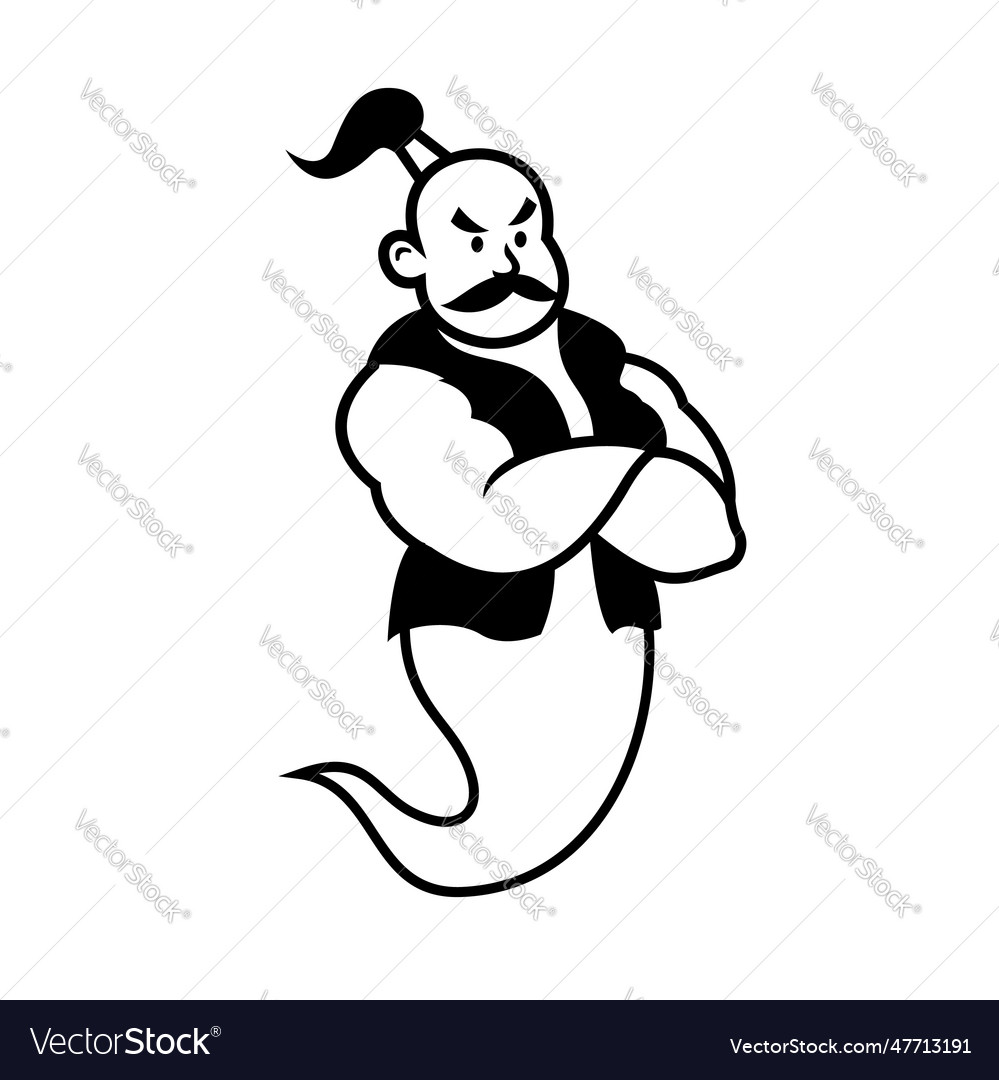 Genie mascot logo icon design Royalty Free Vector Image