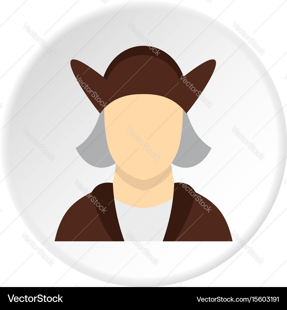 Man wearing in christopher columbus costume icon Vector Image