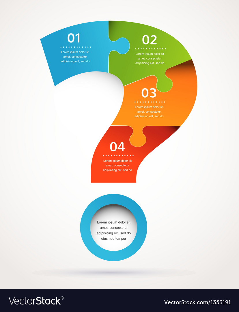 Question mark abstract design and infographics Vector Image