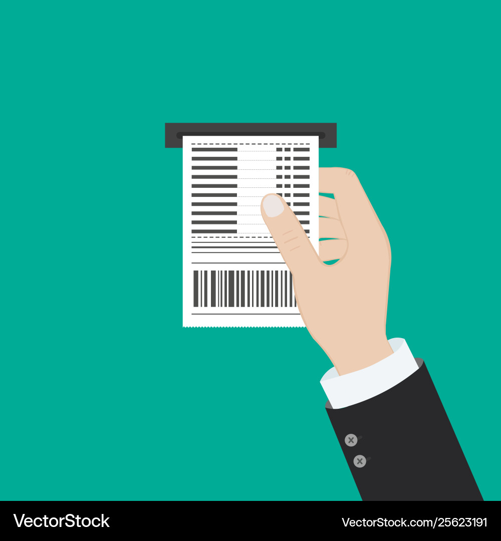Receipt icon invoice sign bill atm template Vector Image