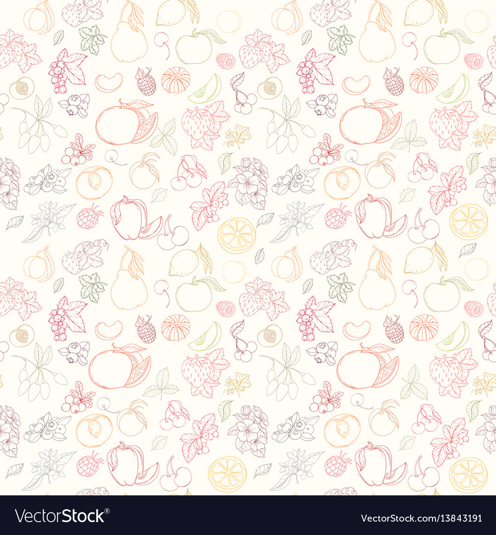 Seamless Fruit Pattern Royalty Free Vector Image