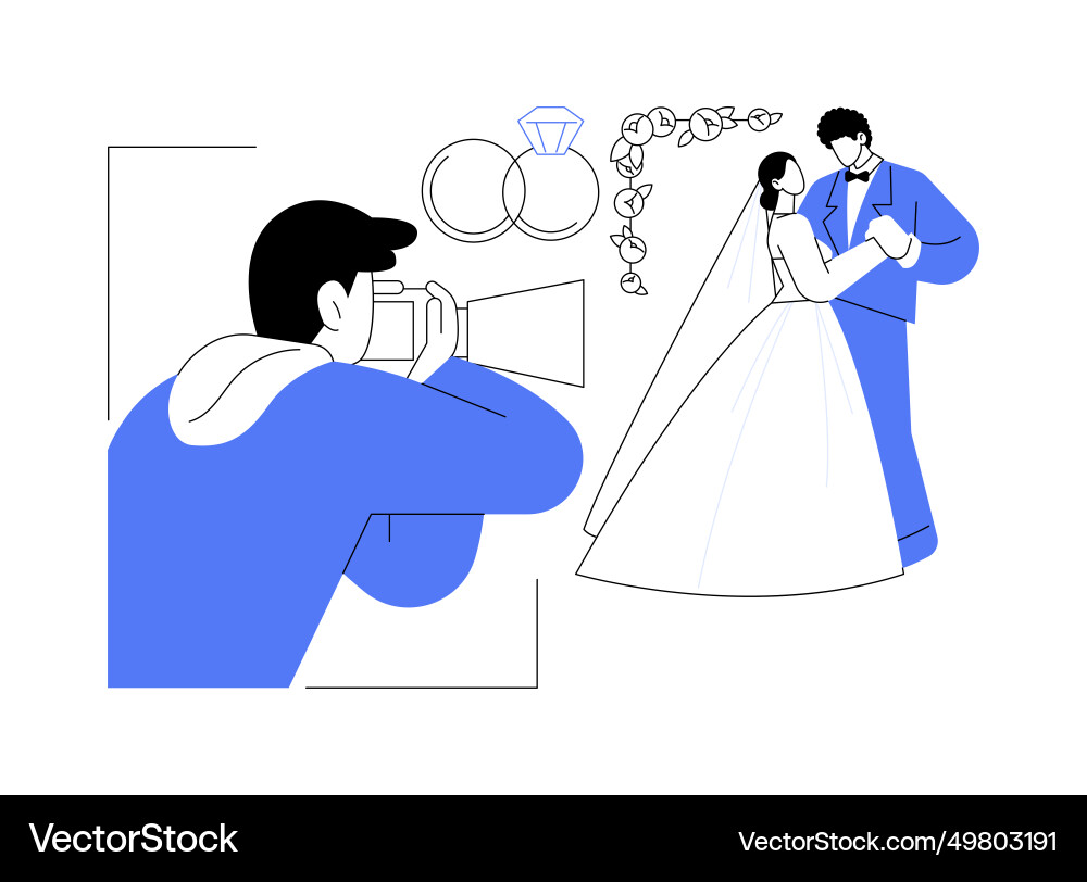 Wedding photographer isolated cartoon Royalty Free Vector